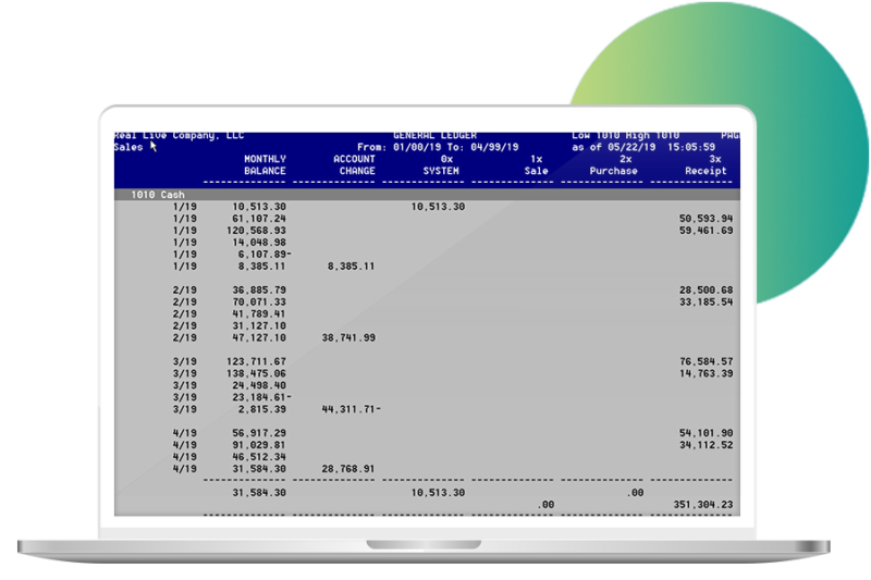 General Ledger Software & Document Creation Software
